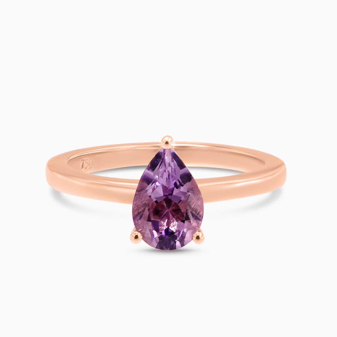 Pear Shape Amethyst Ring – Maidor Jewelry