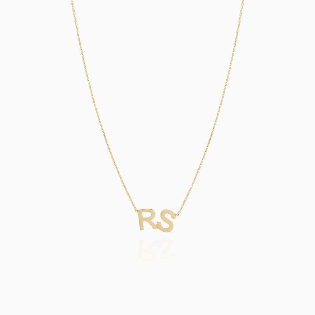 Love Letter 2 Joined Letters Necklace – Maidor Jewelry