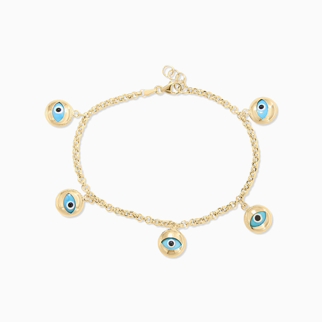 Dangling Evil Eyes Bracelet – Maidor Jewelry